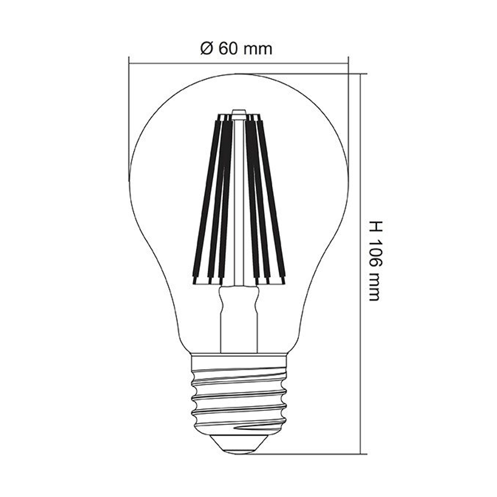 Filament Clear GLS 8W E27 Dimmable LED Globe Warm White LG9 27E27D Filament Clear GLS 8W E27 Dimmable LED Globe Warm White LG9 27E27D