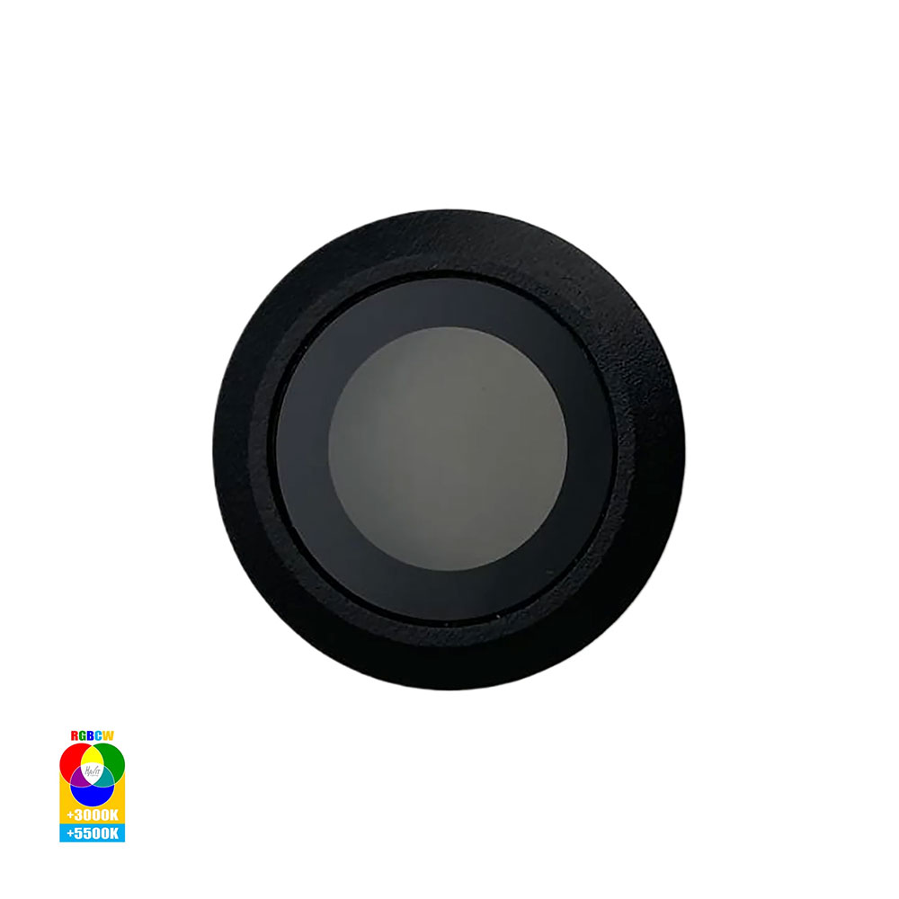 Flame 0 5W 12V DC LED Dimmable DIY Deck Light Black RGBCW HV28261R Flame 0 5W 12V DC LED Dimmable DIY Deck Light Black RGBCW HV28261R