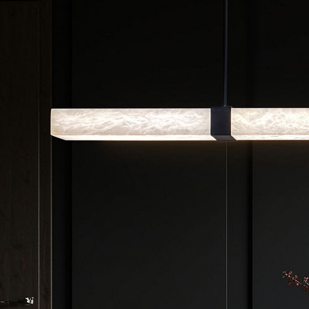 Panish Square 1500mm Pendant Black / Warm White