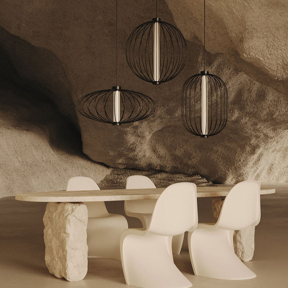 Pepo LED Round Pendant Matt Black - ARO.C1315/60/NEG