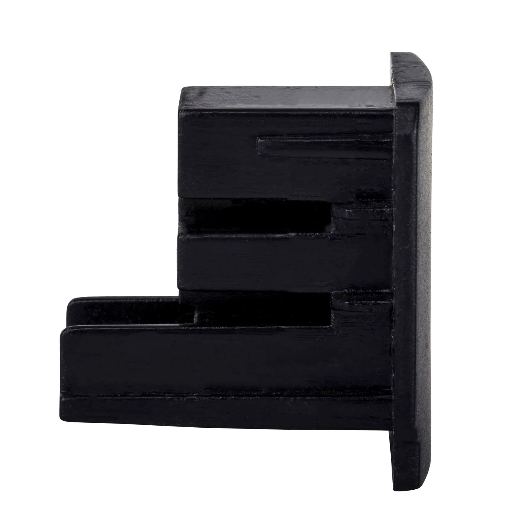 Astro Three Circuit Recessed Track End Cap Matt Black - HCP-102301-EC