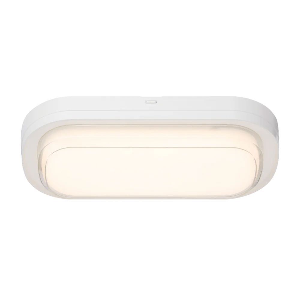 Viggo 16W LED Rectangle Bunker White / Tri-Colour - VIGGO RE27-WH