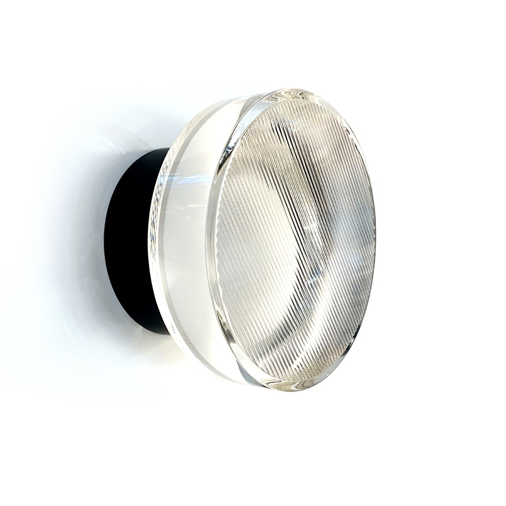 Ribbed LED Wall Light Black