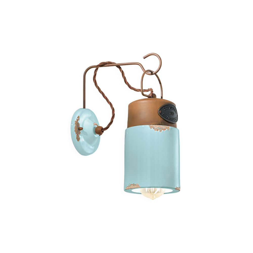 Indsutrial Wall Light Vintage Light Blue - FER.C1621-VIA | Industrial ...