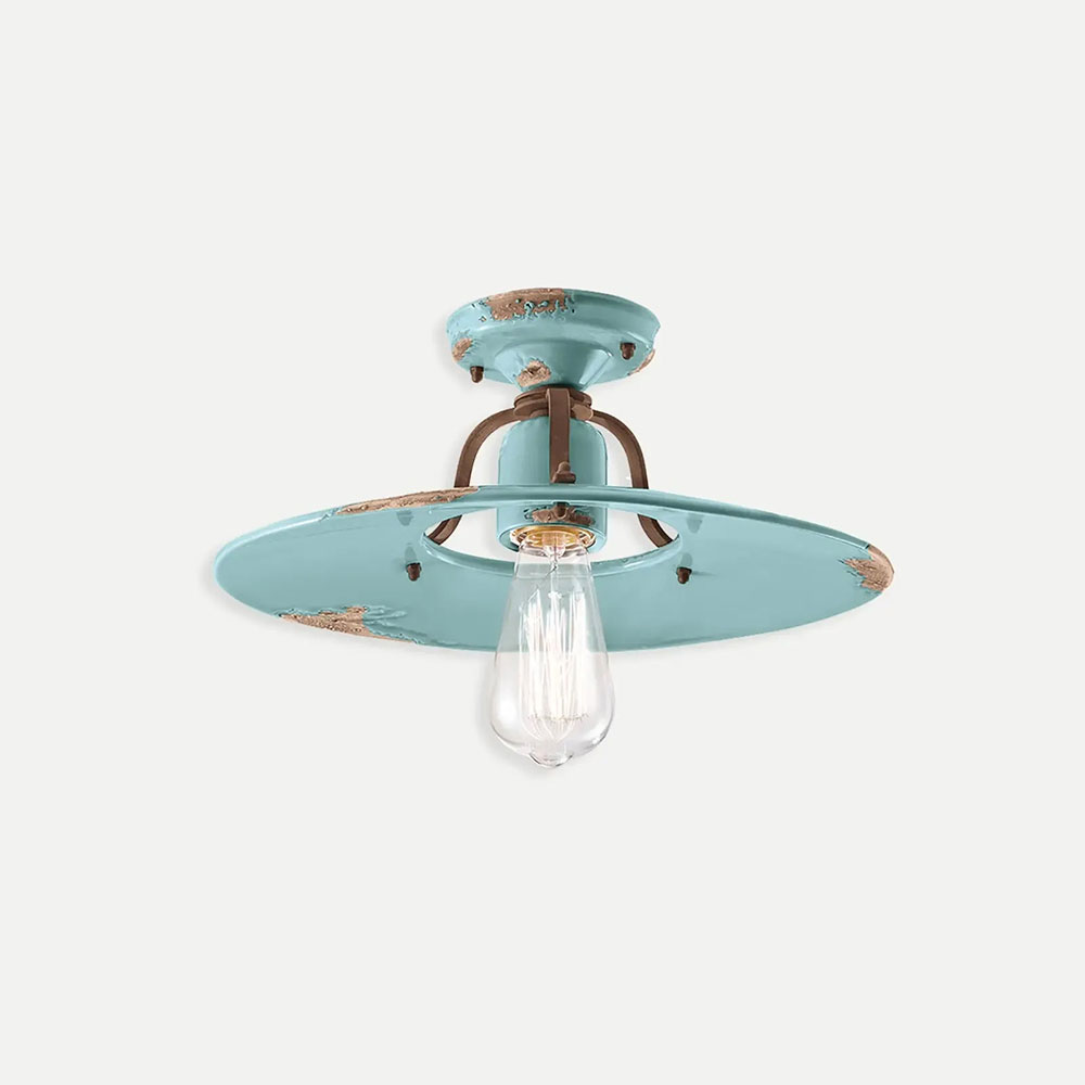 Country Large Ceiling Light Vintage Light Blue - FER.C1445-VIA