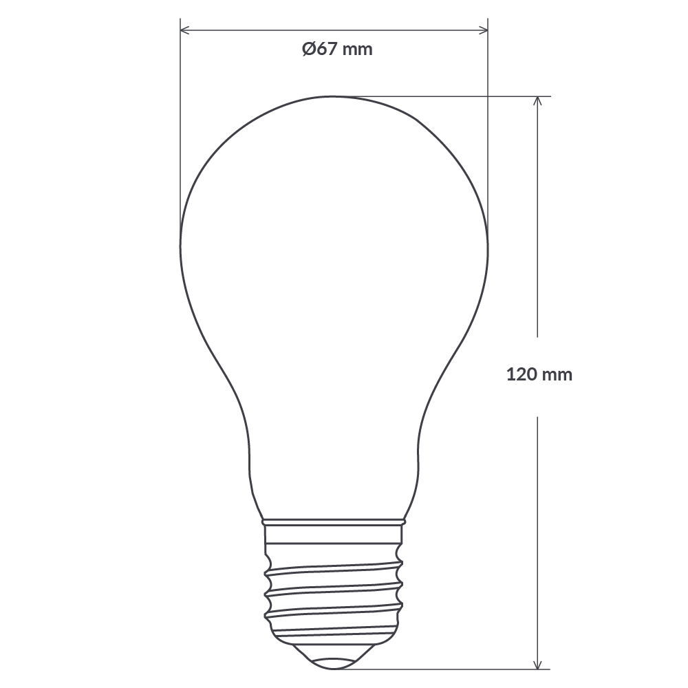 Filament Clear GLS LED 12W E27 Dimmable / Natural White - F1227-A67-C-