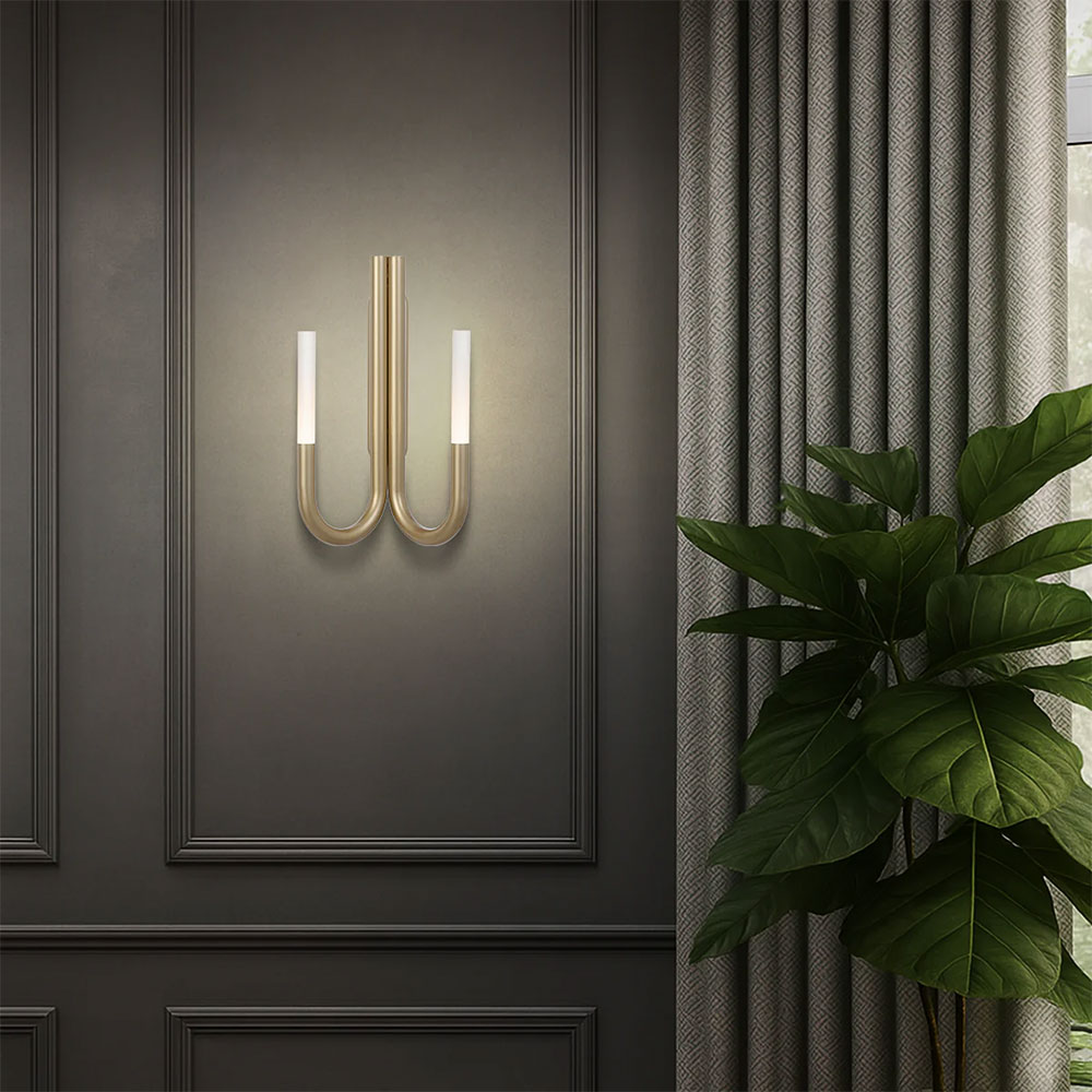 Joshua 40 LED Wall Light Gold - JOSHUA WB40-GD