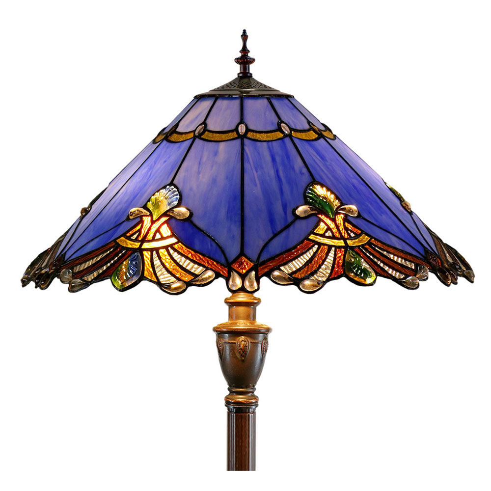 Benita Tiffany Periwinkle Floor Lamp - TL-F201072P-KG