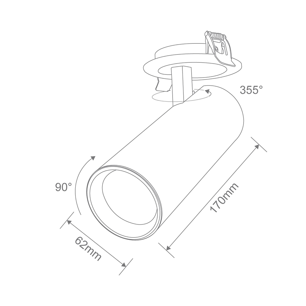 Thor-Pro-15-Rec Dimmable LED Recessed Spotlight White / Tri-Colour - 5