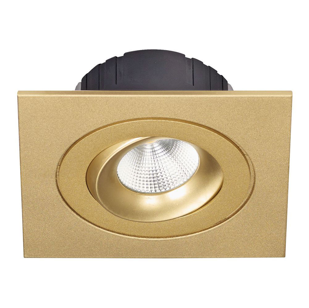 Multiform 8W Dimmable LED Downlight with Mounting Plate Gold / Warm Wh