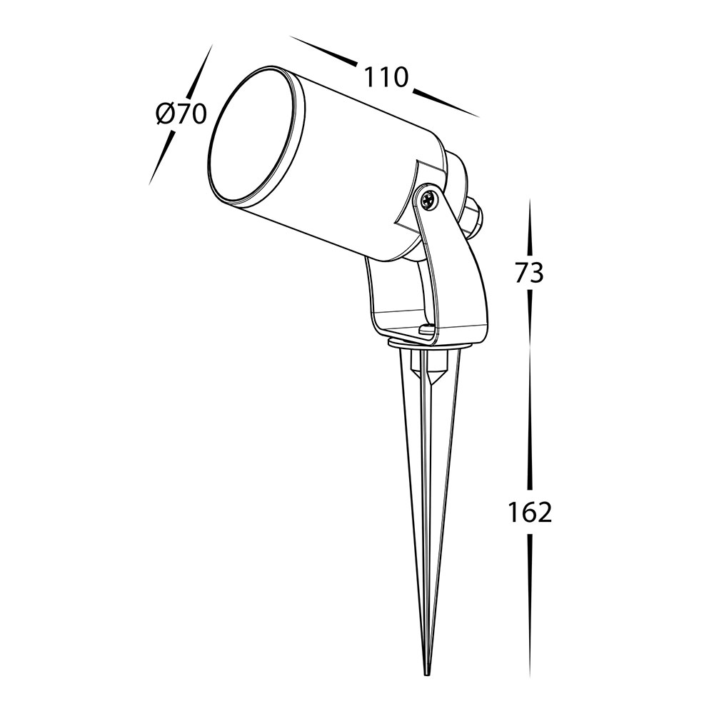 Niso 5W CCT 12V DC MR16 LED Garden Spike Light Black - HV1482T-BLK ...