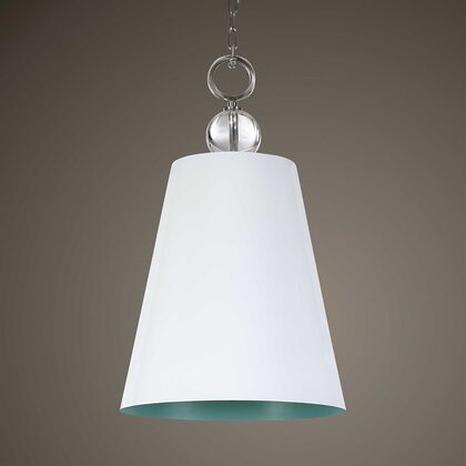 Delray 1 Light Pendant White - 21515