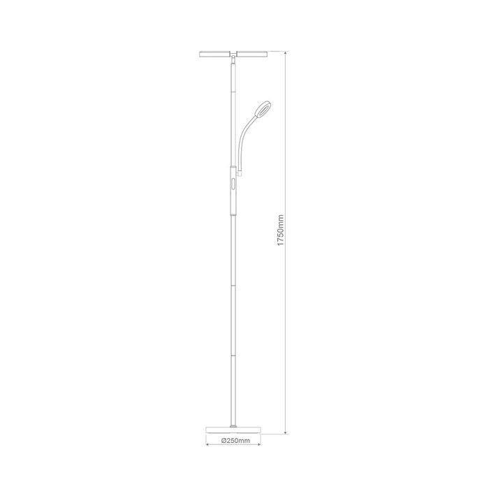 Cyclops LED Dimmable Mother & Child Floor Lamp Black / Quad - 22832